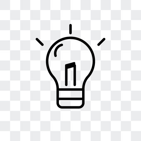 Light bulb vector icon isolated on transparent background, Light bulb logo concept - Stock Image ...
