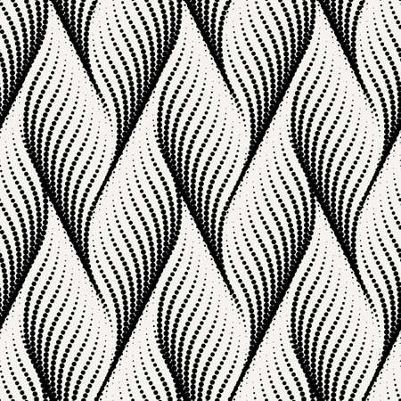 Abstract dotted wave stylish texture. Endless modern halftone background. Vector seamless ...