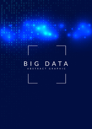 Big data background. Technology for visualization, artificial intelligence, deep learning and ...