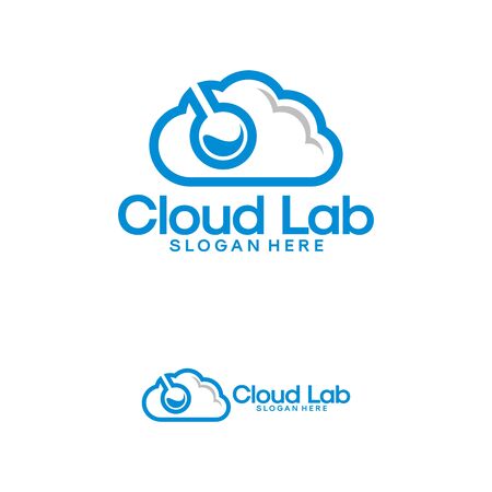Science logo designs, Cloud Lab logo designs vector - Stock Image - Everypixel