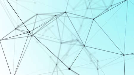 Abstract wave with connected dots with digit counter and lines. Digital plexus background ...