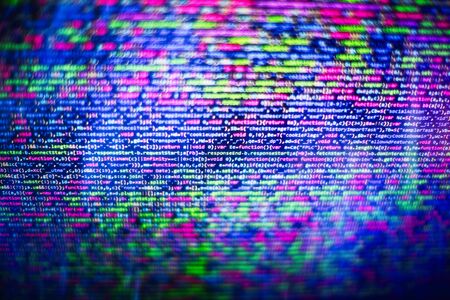 Web programming functions on laptop on laptop. IT business. Python code computer screen. Mobile ...