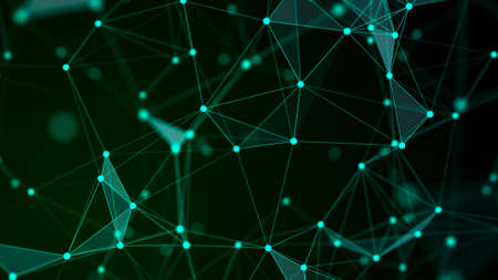 network connection data structure. information technology. Big data visualization. 3D - Stock ...