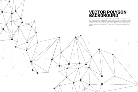 Network Connecting dot polygon background. Concept of Network Business, technology, Data and ...