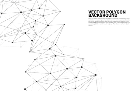 Network Connecting dot polygon background. Concept of Network Business, technology, Data and ...