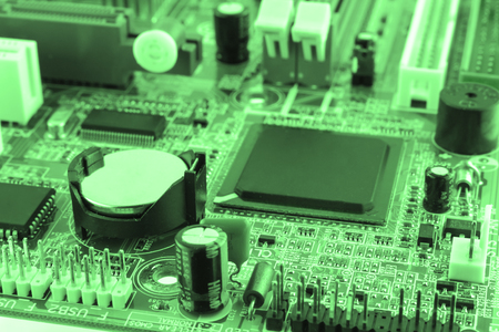 Circuit board. Electronic computer hardware technology. Motherboard digital chip. Tech science ...