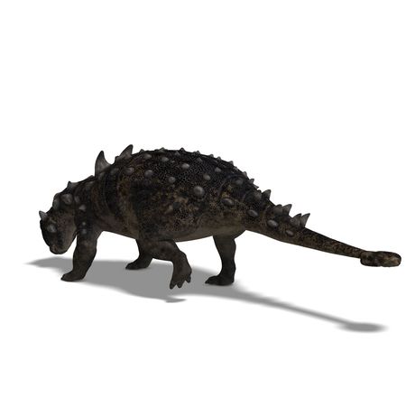 3D Render of the dinosaur Euoplocephalus With Clipping over whiteの写真素材 ...