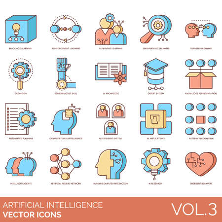 Vector of Artificial intelligence icons - ID:1-131438038 - Royalty Free ...