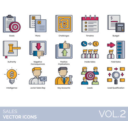 Vector of Sales icons including goals, - ID:1-145073547 - Royalty Free ...