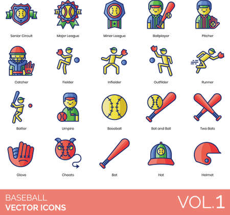 Vector of Baseball icons including - ID:1-146210896 - Royalty Free ...