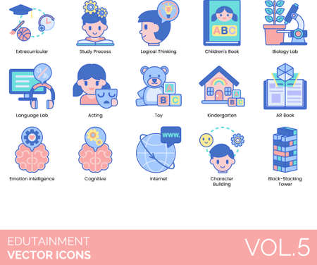 Vector of Edutainment icons including - ID:1-146382207 - Royalty Free ...