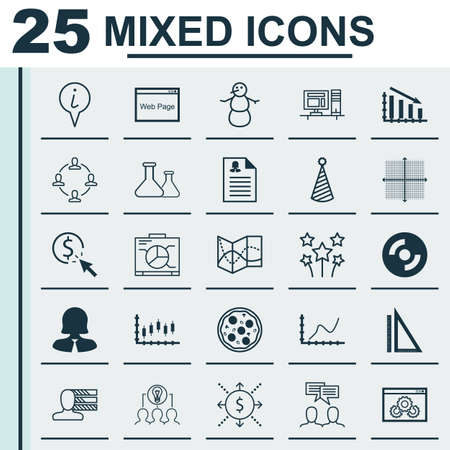 Set Of 25 Universal Editable Icons. Can Be Used For Web, Mobile And App ...