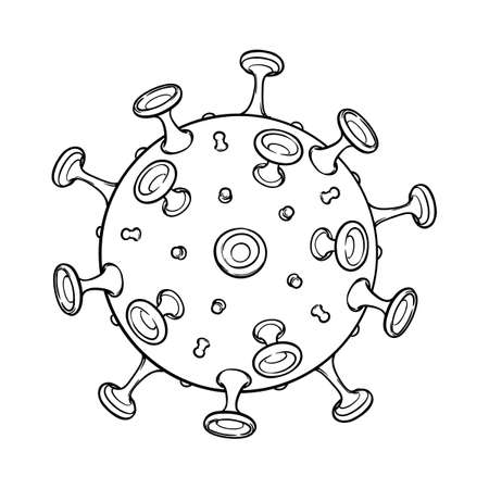 Vector of SARS-CoV-2 virion schematic - ID:1-145383542 - Royalty Free ...
