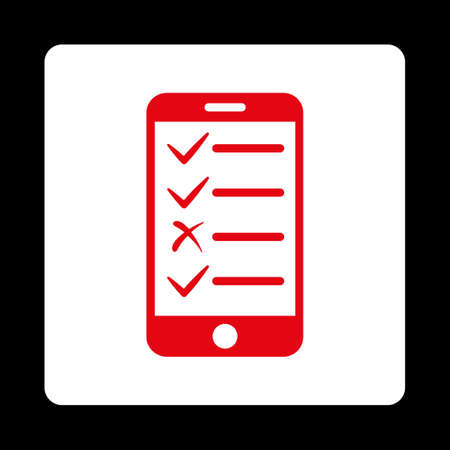 Mobile Tasks icon from Commerce Buttons OverColor Set. Vector style is ...