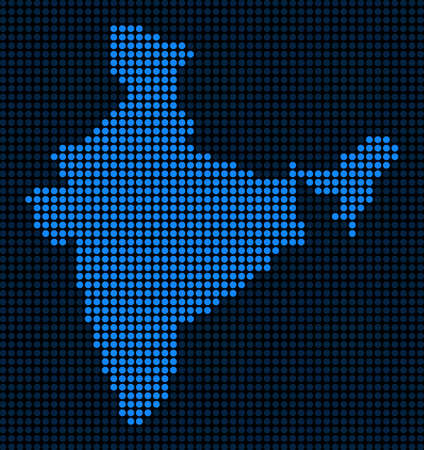 Vector of Dotted pixel India Map. Vector - ID:1-103590037 - Royalty ...
