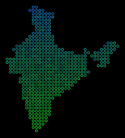 Photo of Dotted gradient India Map. - ID:1-99696936 - Royalty Free ...