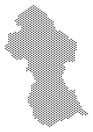 Pixel Guyana map. Vector geographic plan. Cartographic pattern of ...