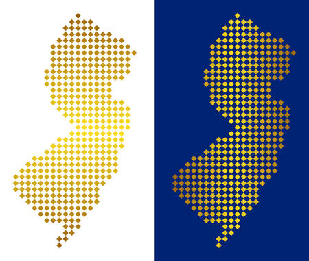 Vector of Golden dotted New Jersey State - ID:1-102979227 - Royalty ...