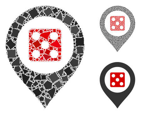 Vector of Dice map marker mosaic of - ID:1-133573020 - Royalty Free ...