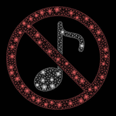 Vector of Glowing mesh no music note - ID:133788587 - Royalty Free ...