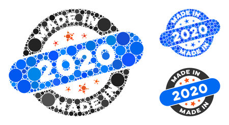 Vector of Mosaic made in 2020 stamp icon - ID:170052424 - Royalty Free ...