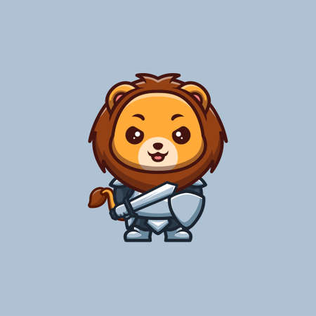 Vector of Lion Knight Cute Creative - ID:1-190008816 - Royalty Free ...