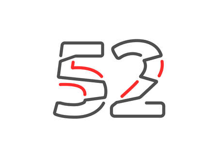 Vector of 52 vector number. Modern - ID:1-156747748 - Royalty Free ...