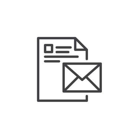 Email message outline icon. linear style sign for mobile concept and ...