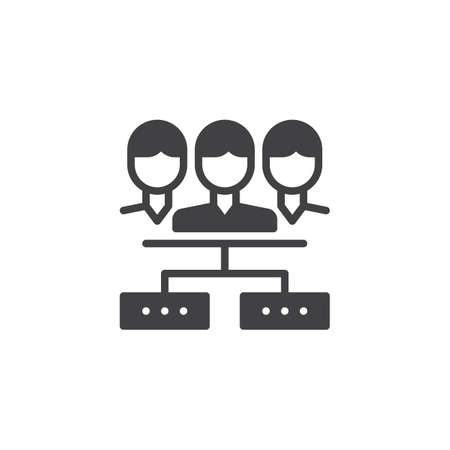 Teamwork vector icon. filled flat sign for mobile concept and web ...