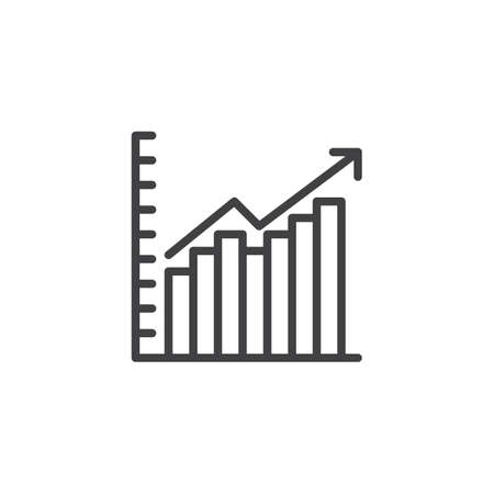 Graph chart outline icon. linear style sign for mobile concept and web ...