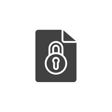 Vector of Locked document file line - ID:1-131368198 - Royalty Free ...