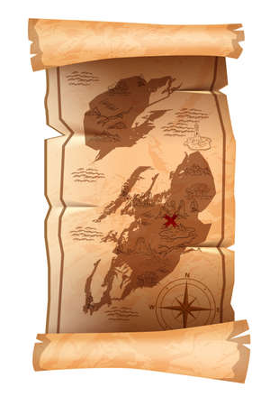 Vector of Old pirate map vector - ID:1-177806505 - Royalty Free Image ...