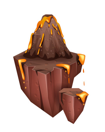 Vector of Volcano game island icon, - ID:1-194860955 - Royalty Free ...