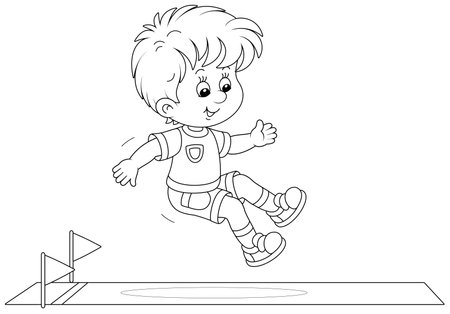 Vector of Cheerful little boy in a long - ID:162454487 - Royalty Free ...