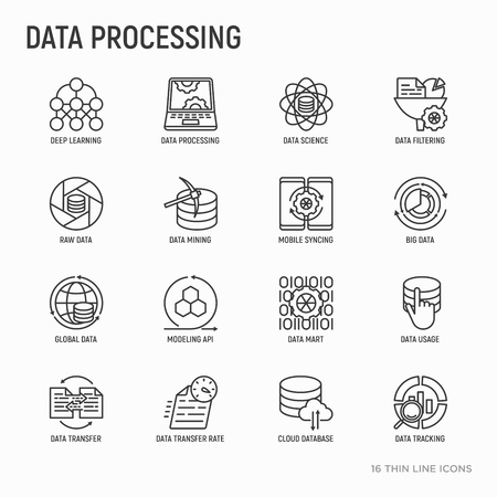 Vector of Data processing thin line - ID:1-111396320 - Royalty Free Image - Stocklib