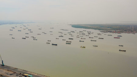 Photo of aerial view cargo and - ID:1-160511861 - Royalty Free Image ...