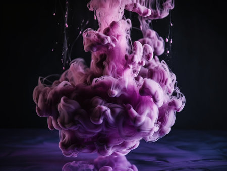 Abstract background with colored smoke on a black background ...