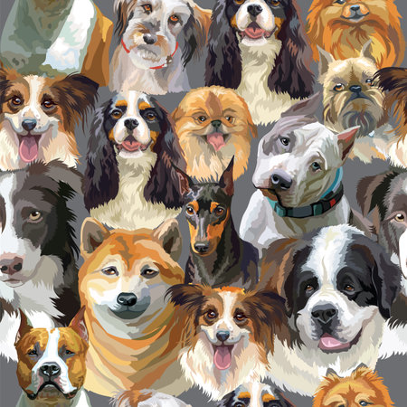 Dog vector wallpaper print Images - Search Images on Everypixel