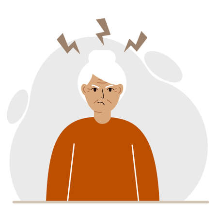 Vector of Furious angry grandmother in a - ID:1-179565116 - Royalty ...