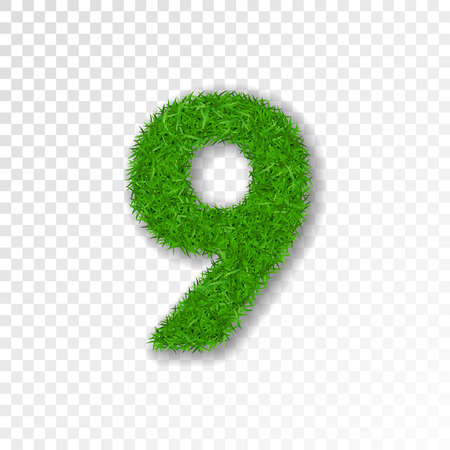 Vecteur de Grass number nine. Green - ID:101849482 - image libre de ...