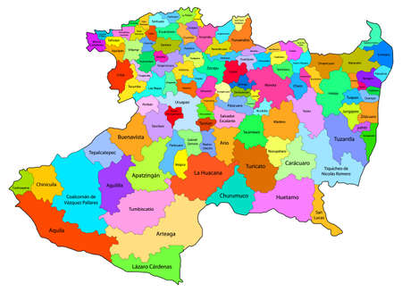 Ilustración del State of Michoacan, Mexico, - ID:132081447 - Imagen ...