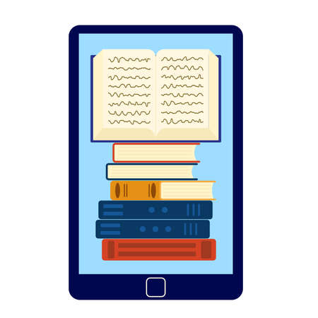 Concept of online reading of digital ebooks on the screens of ...
