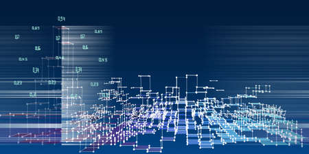 Abstract analysis infographics background with blurred lines. 3d ...