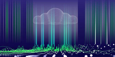 Abstract background cloud computing grid concept with blurred lines ...