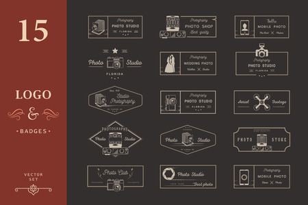 Vector of Big set of sign, logos and - ID:1-47380879 - Royalty Free ...