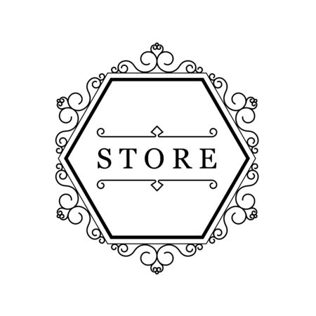 Template for luxury logos, monograms, and labels. Frame with borders ...