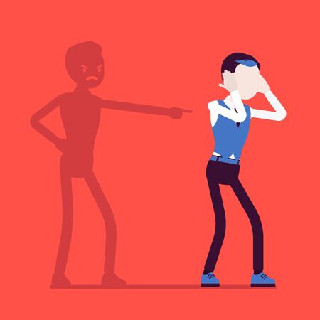 Vector of Self-blame emotions, guilt and - ID:1-138551564 - Royalty ...