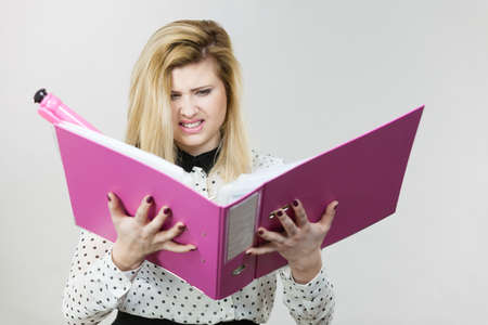 Mobbing at work, bad job relations concept. Angry mad bossy ...