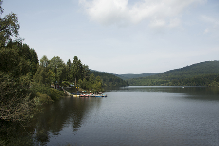 German and foreigner travelers people playing and paddle boat in ...