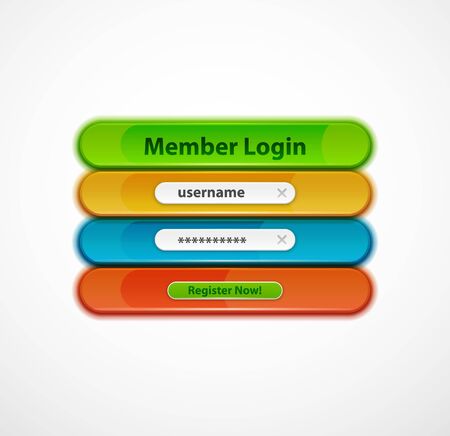Vector of Login menu web interface - ID:132042055 - Royalty Free Image ...